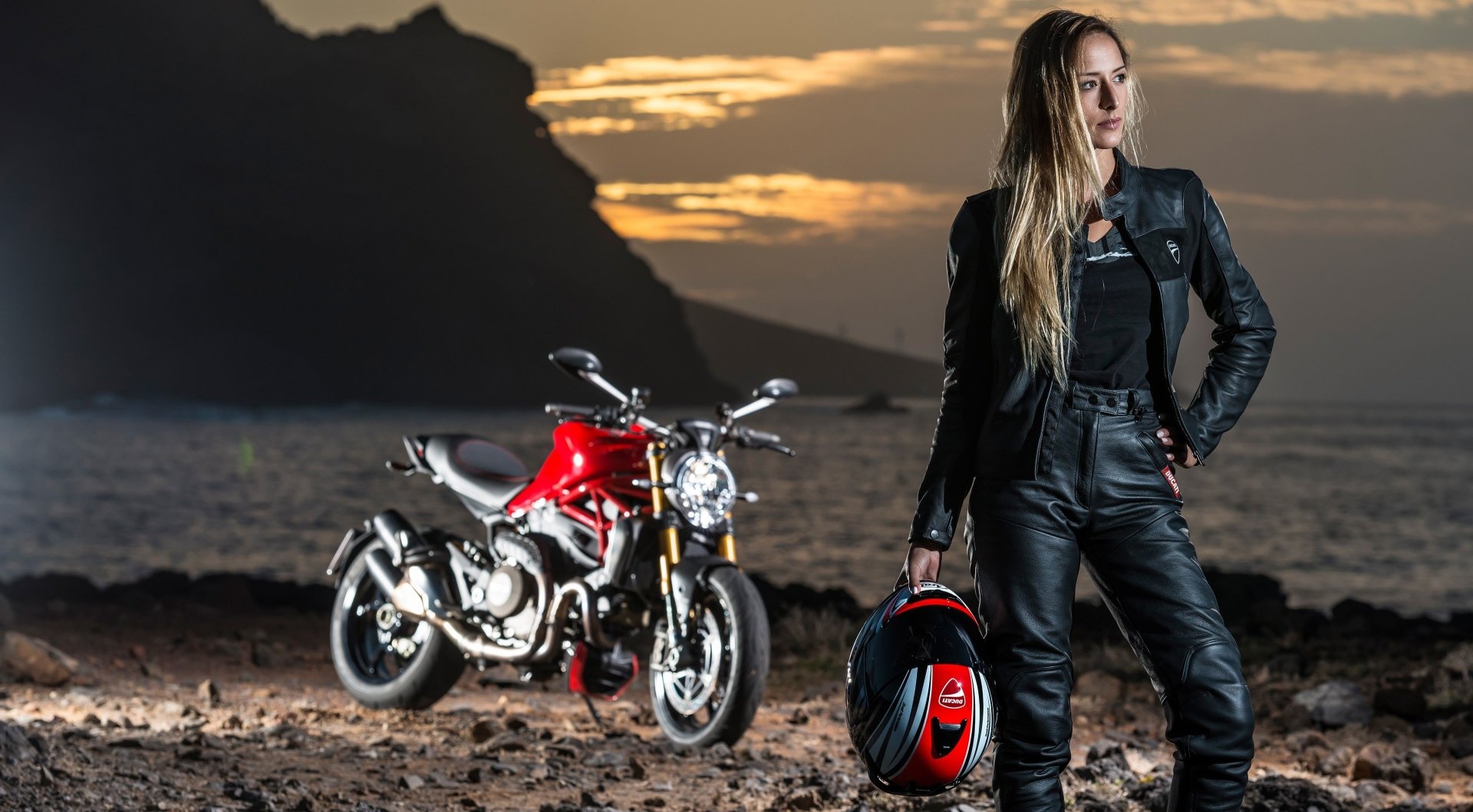 Download Long Hair Leather Jacket Motorcycle Blonde Woman Girls ...