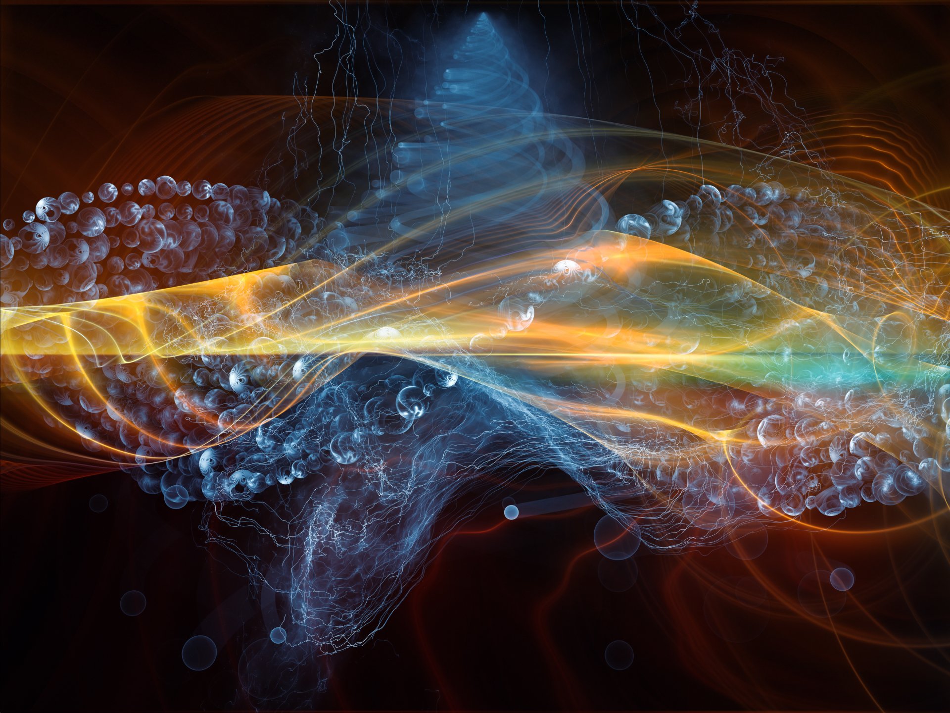 Download Circle Bubble Fractal Abstract Wave HD Wallpaper