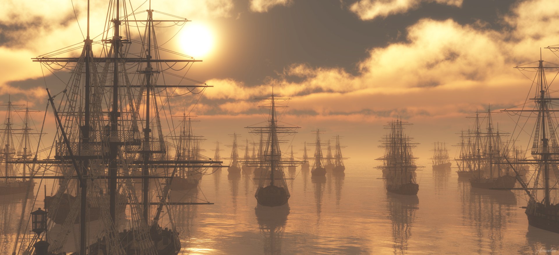 Vehicles Ships Ocean Dark