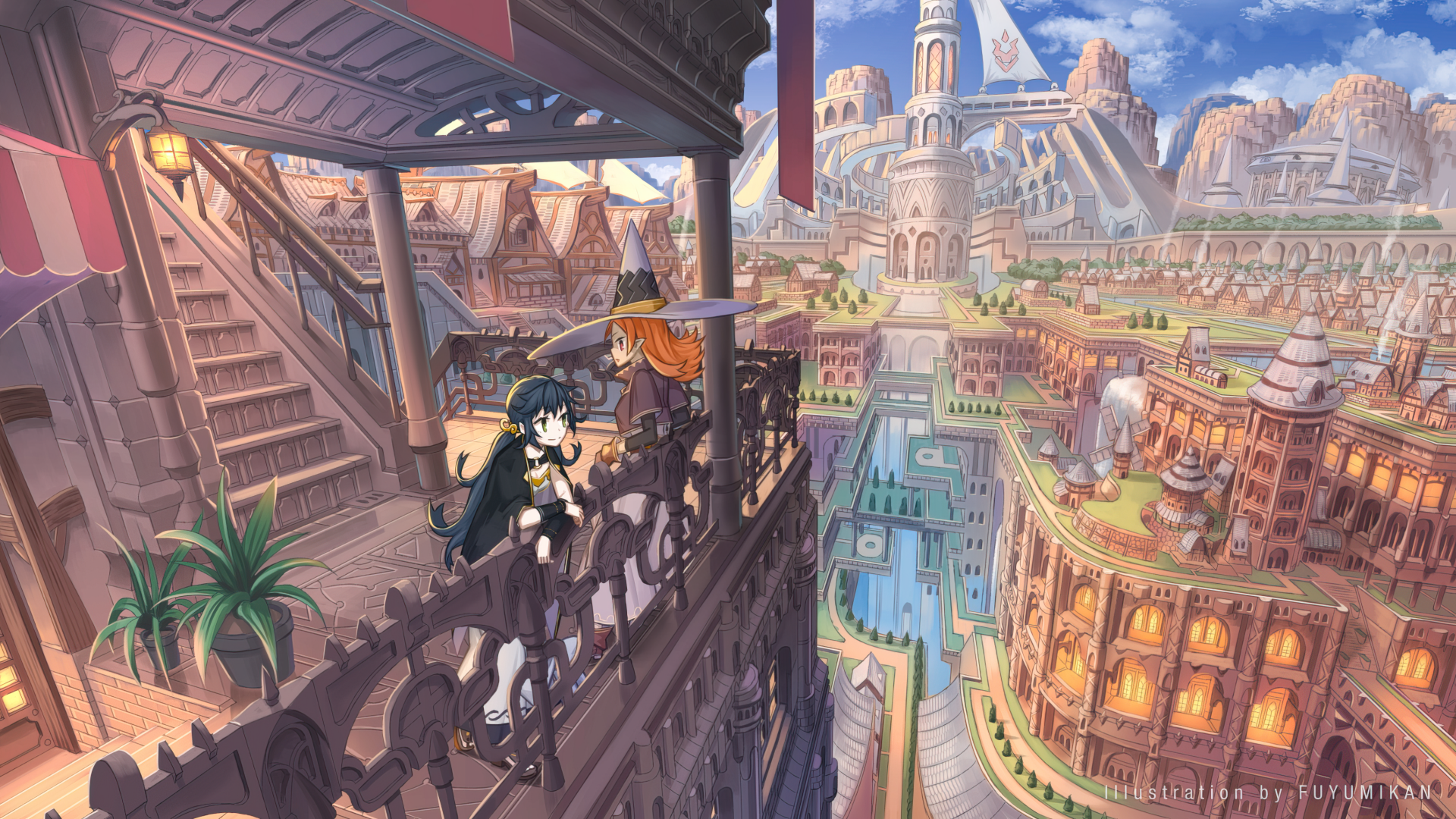 Download Anime City Anime City HD Wallpaper by FUYUMIKAN