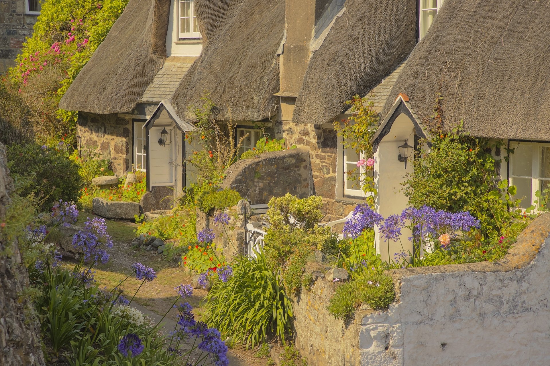 Download House Cornwall England Man Made Cottage HD Wallpaper