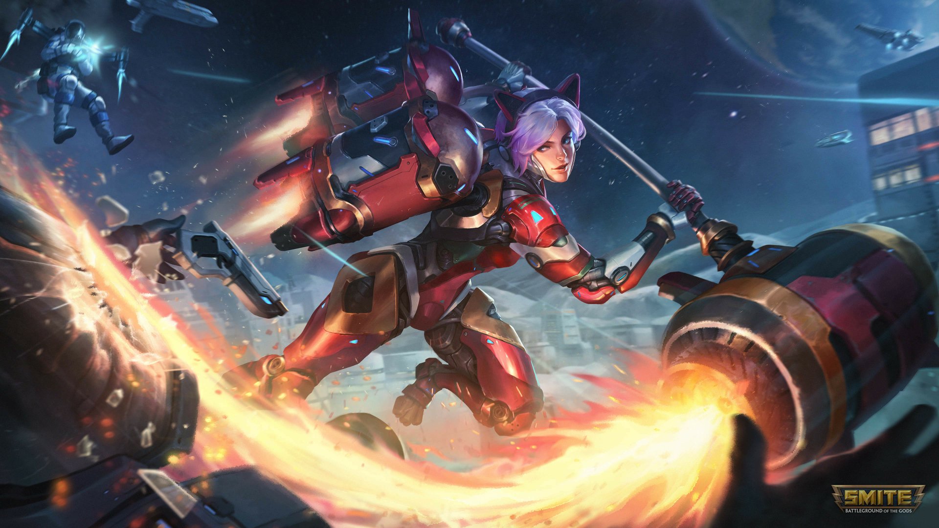 Download Nike (Smite) Video Game Smite 4k Ultra HD Wallpaper