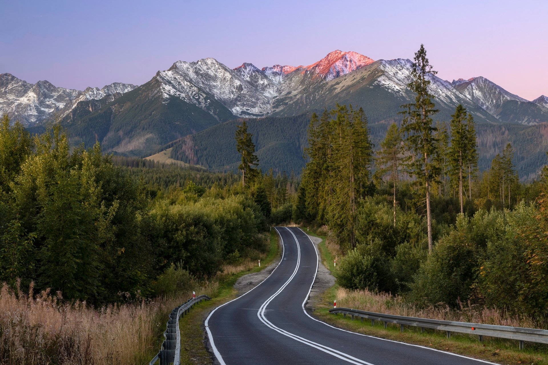 Download Mountain Forest Man Made Road HD Wallpaper | 2048x1365 ...