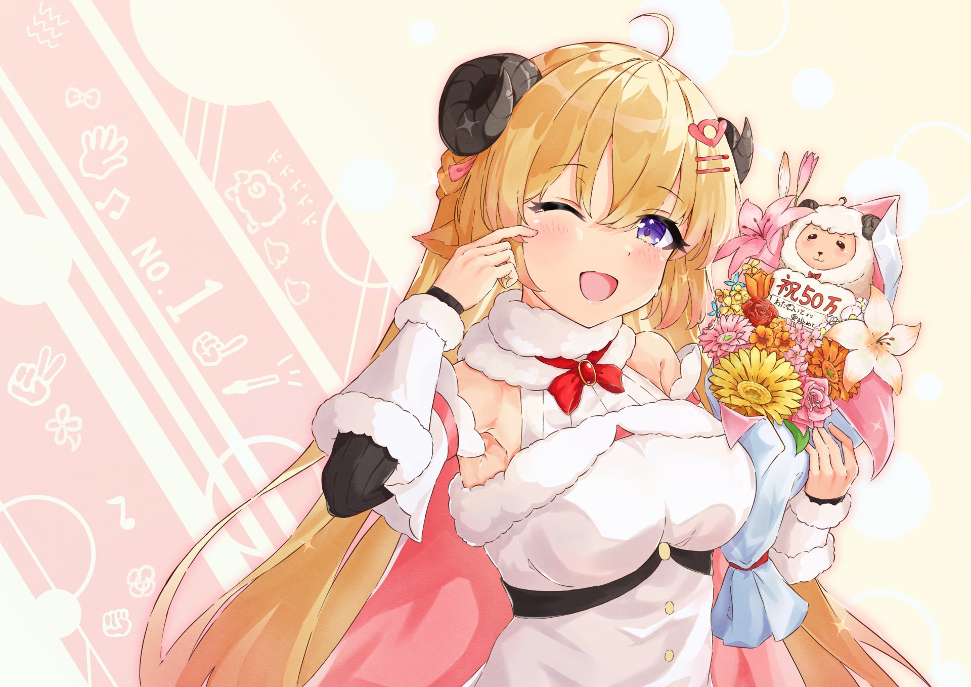 Tsunomaki Watame 4K Ultra HD Hololive Vtuber Wallpaper Bliss by チキチキマトン