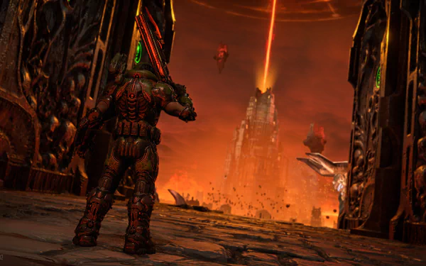 DOOM Eternal Warrior 4K Ultra HD Wallpaper by ExCharny