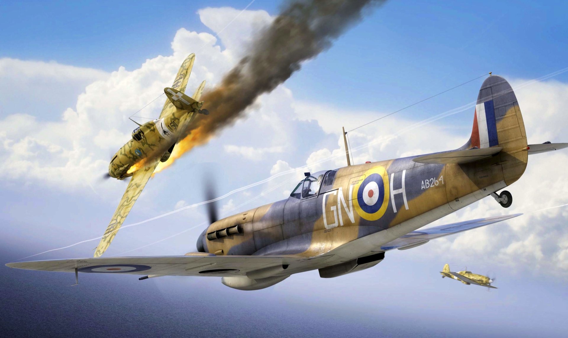 Download Warplane Aircraft Military Supermarine Spitfire HD Wallpaper