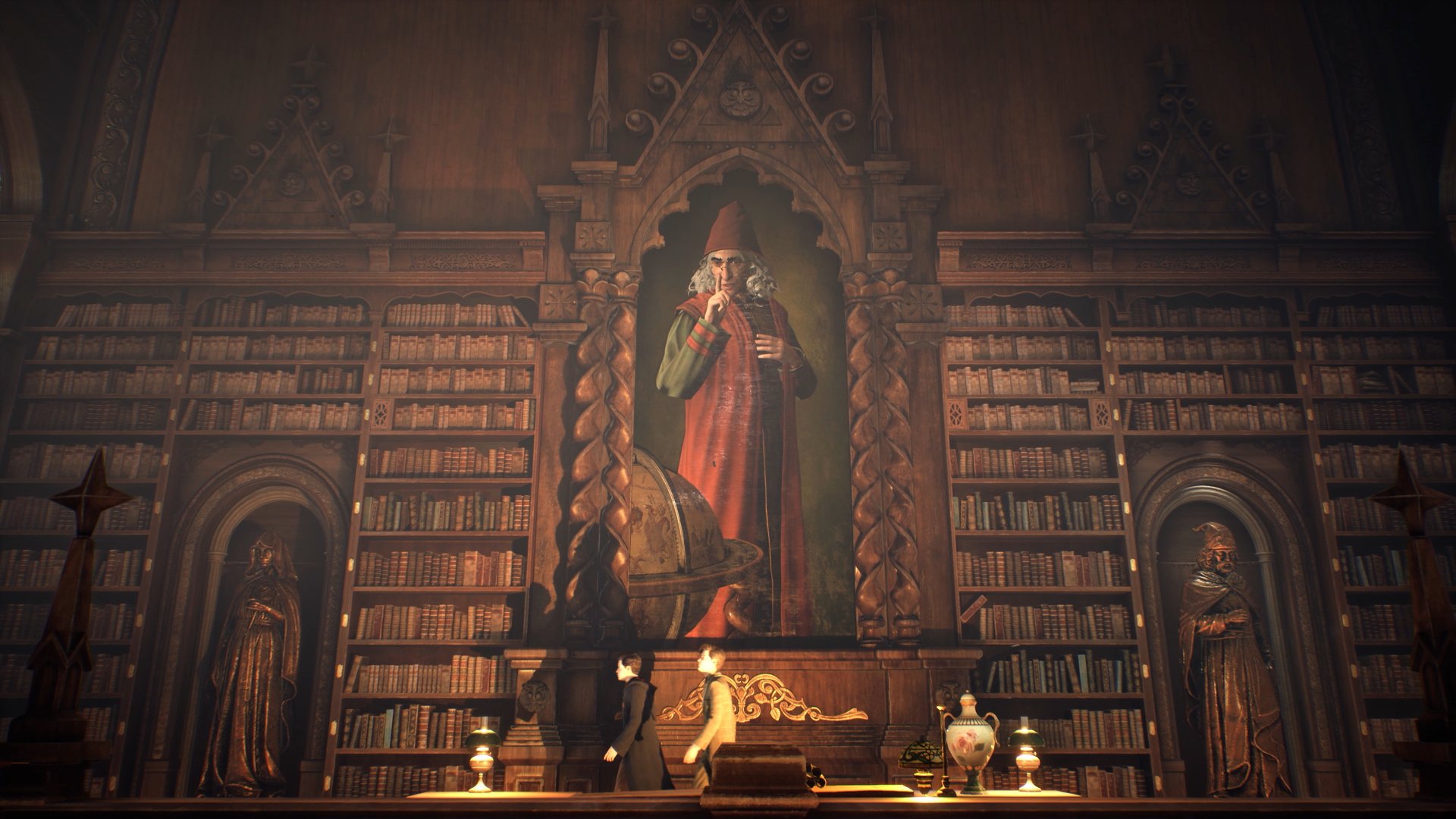 Hogwarts Legacy 4K Ultra HD Wallpaper – Enchanted Castle Library Scene