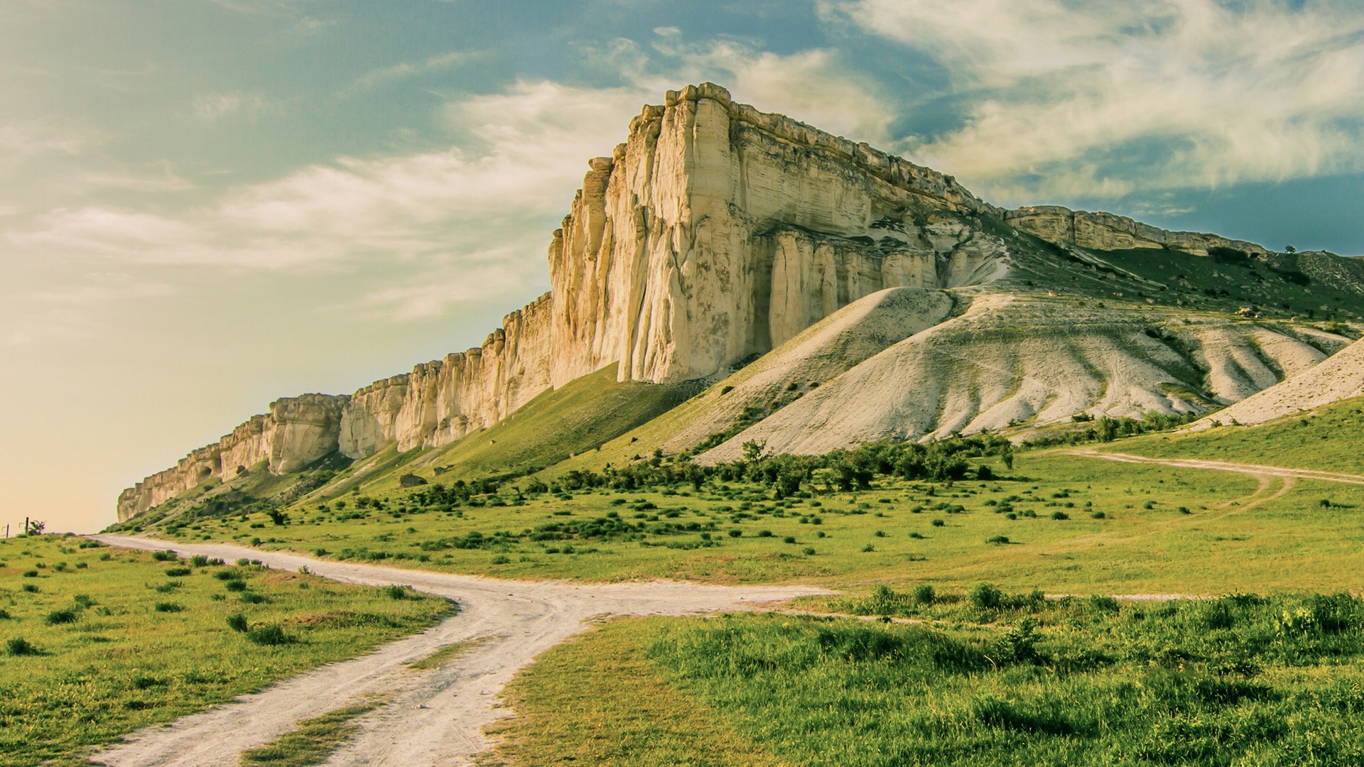 Download Mountain Man Made Road HD Wallpaper