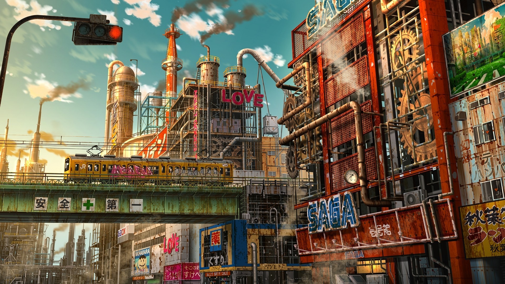 Download Anime City Anime City HD Wallpaper by tokyogenso