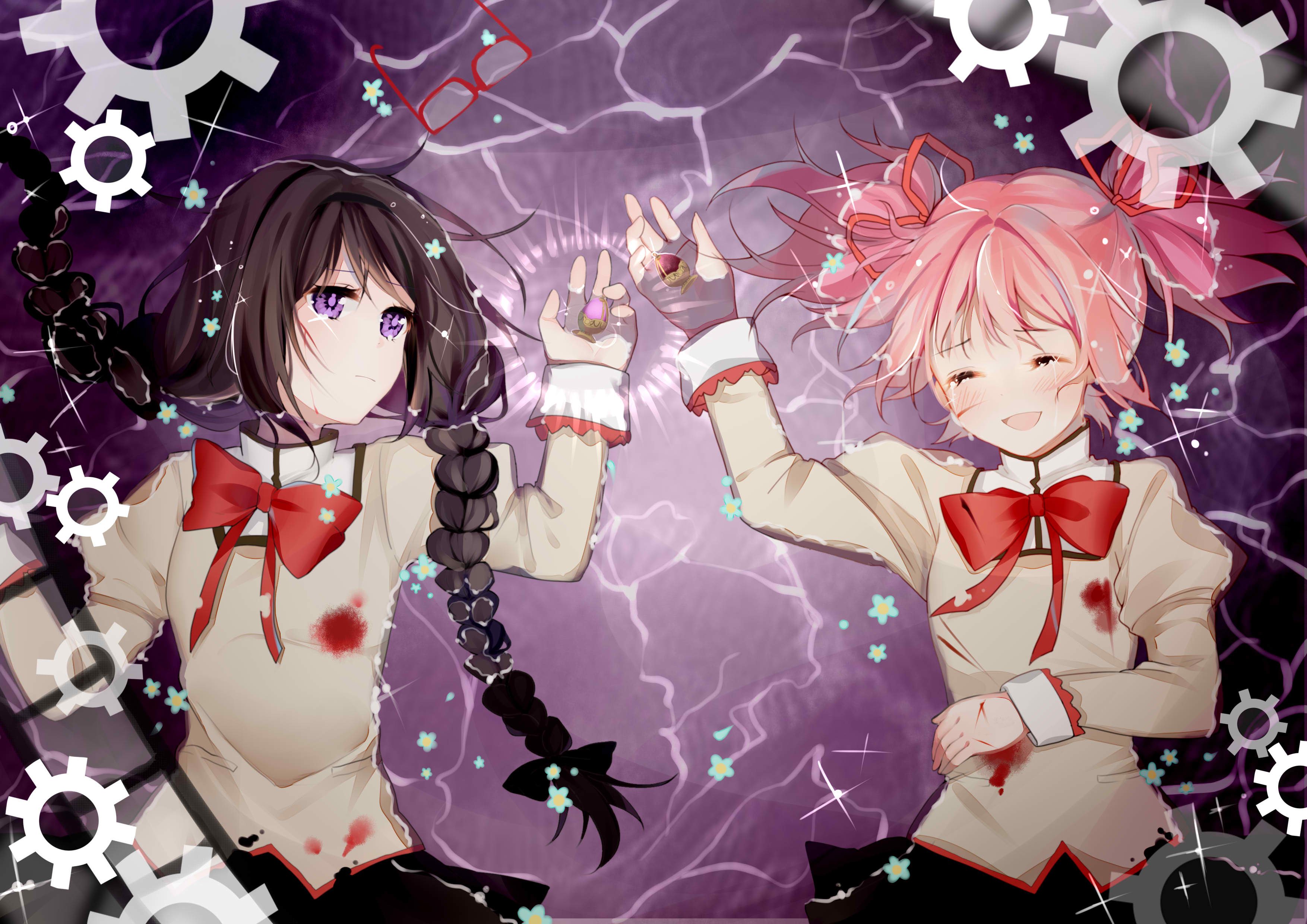 Download Madoka Kaname Homura Akemi Anime Puella Magi Madoka Magica HD ...