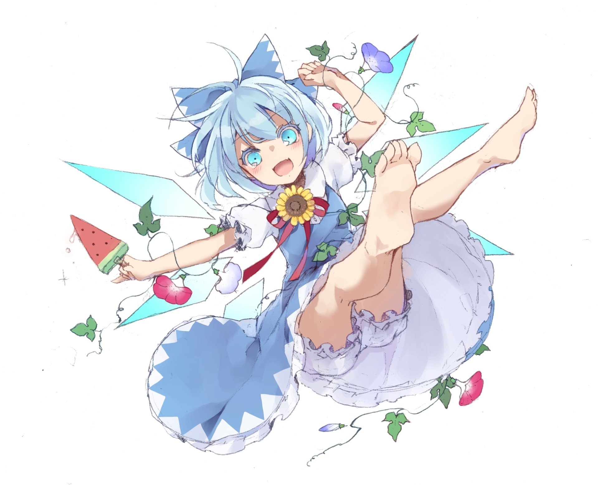 Download Cirno (Touhou) Anime Touhou HD Wallpaper by 東天紅