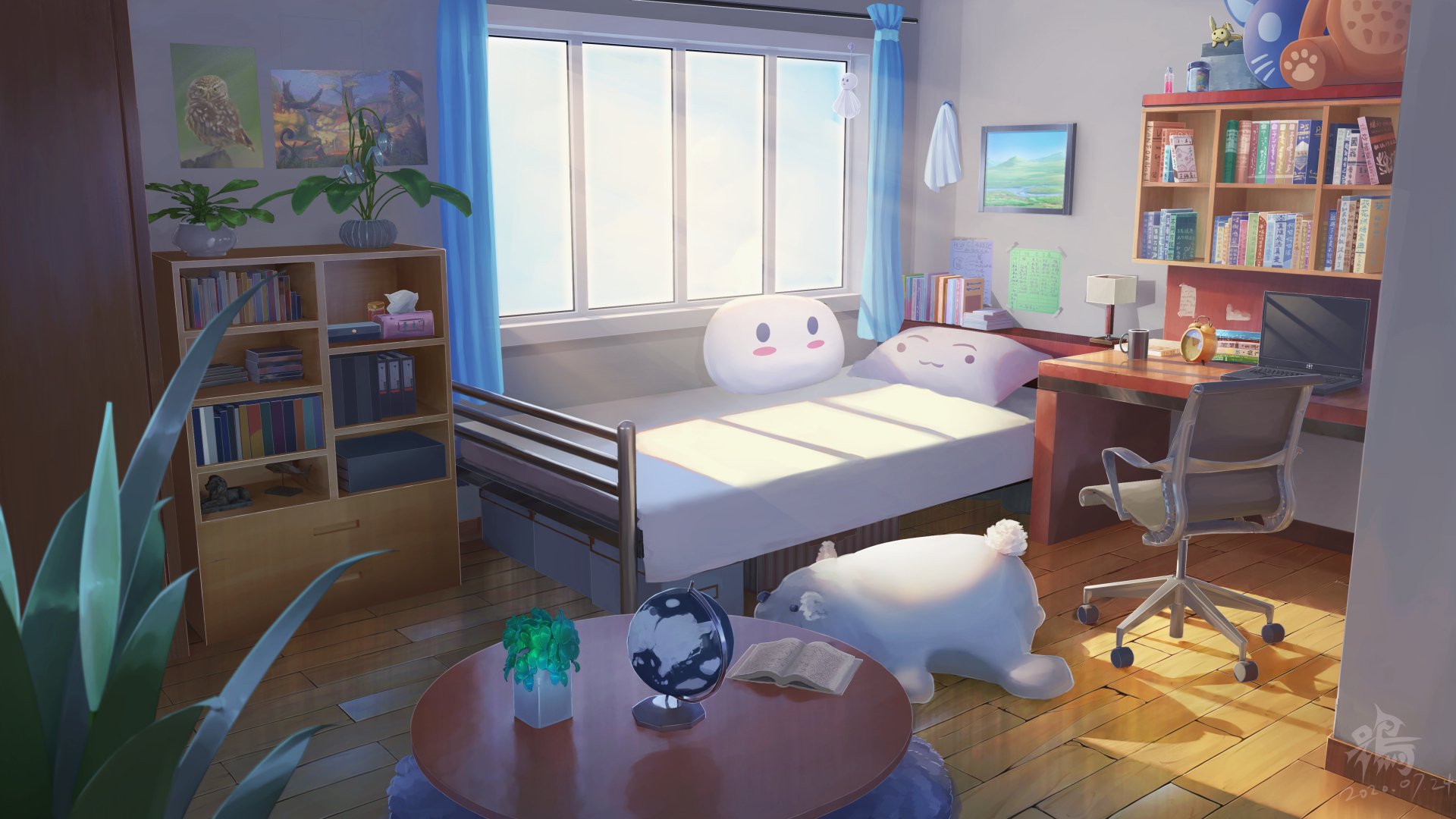 Cozy 4K Anime Room: Lofi Vibes and Comfort in Ultra HD by Promasicの猫头鹰
