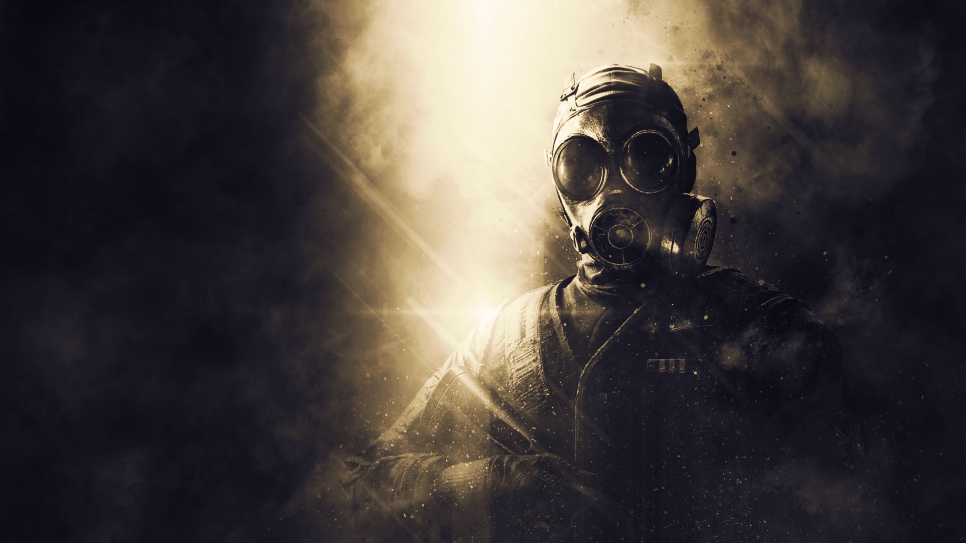 Download Smoke Weapon Dark Gas Mask HD Wallpaper