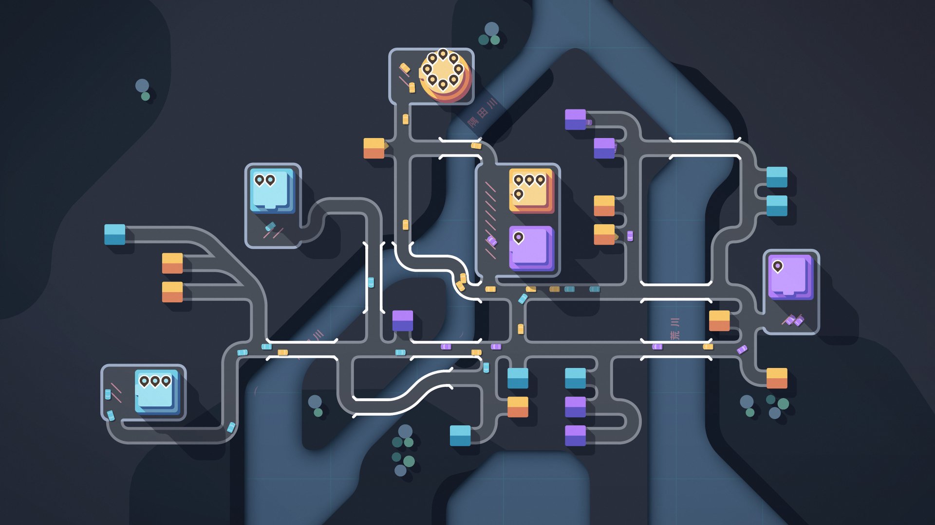 Download Video Game Mini Motorways 4k Ultra HD Wallpaper