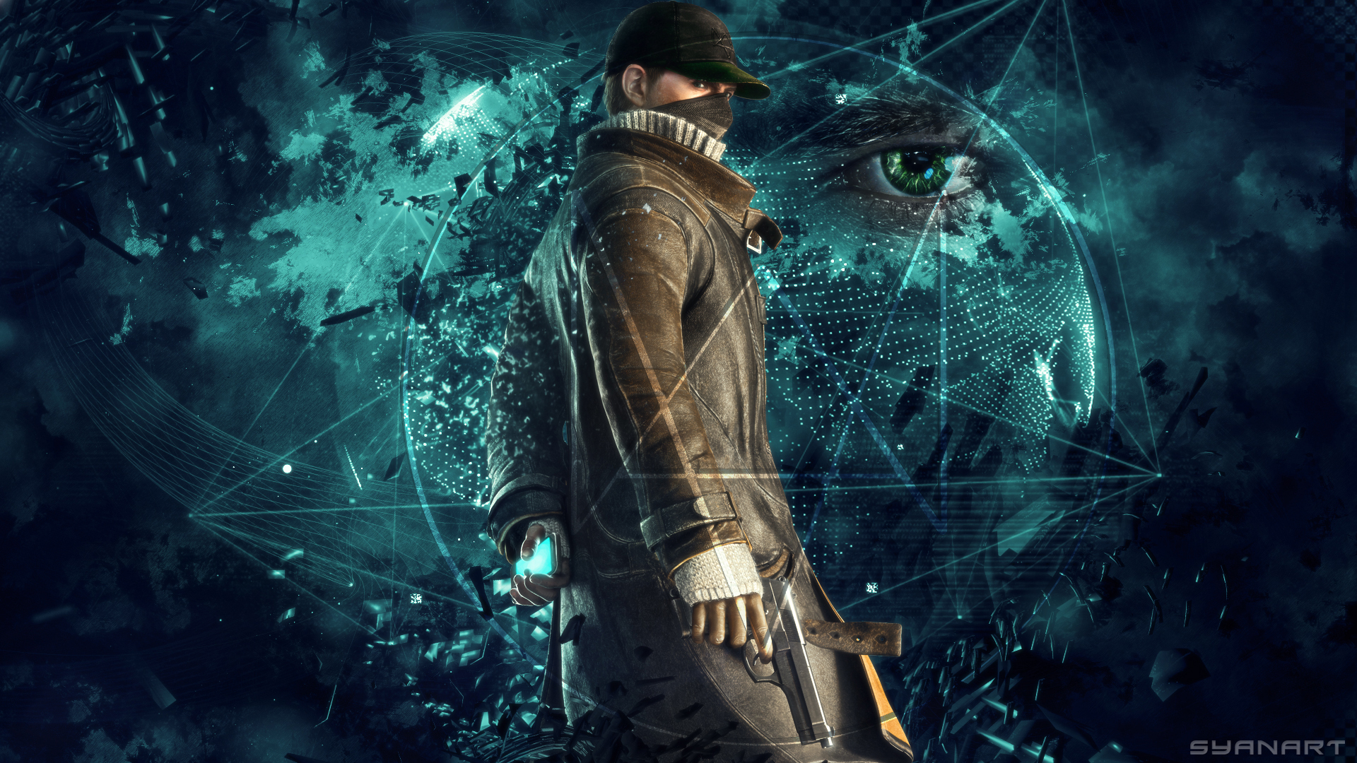 Download Aiden Pearce Video Game Watch Dogs HD Wallpaper by SyanArt