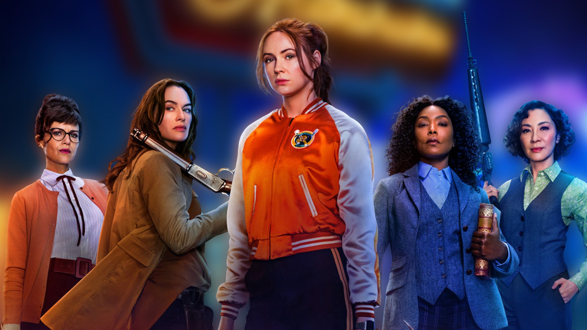 Gunpowder Milkshake HD Wallpaper Featuring Michelle Yeoh & Star Cast