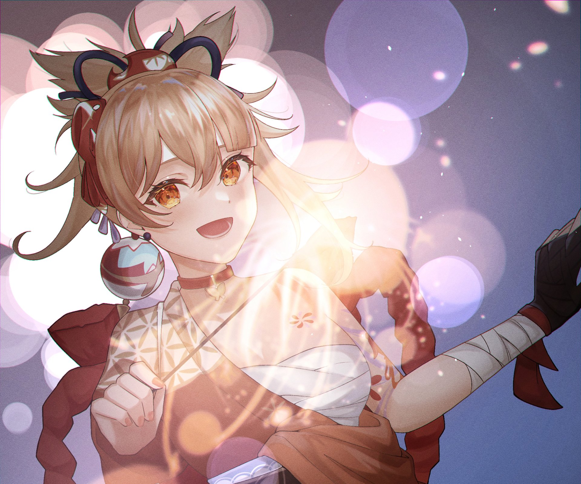 Yoimiya — Genshin Impact HD Wallpaper: Festival Spark