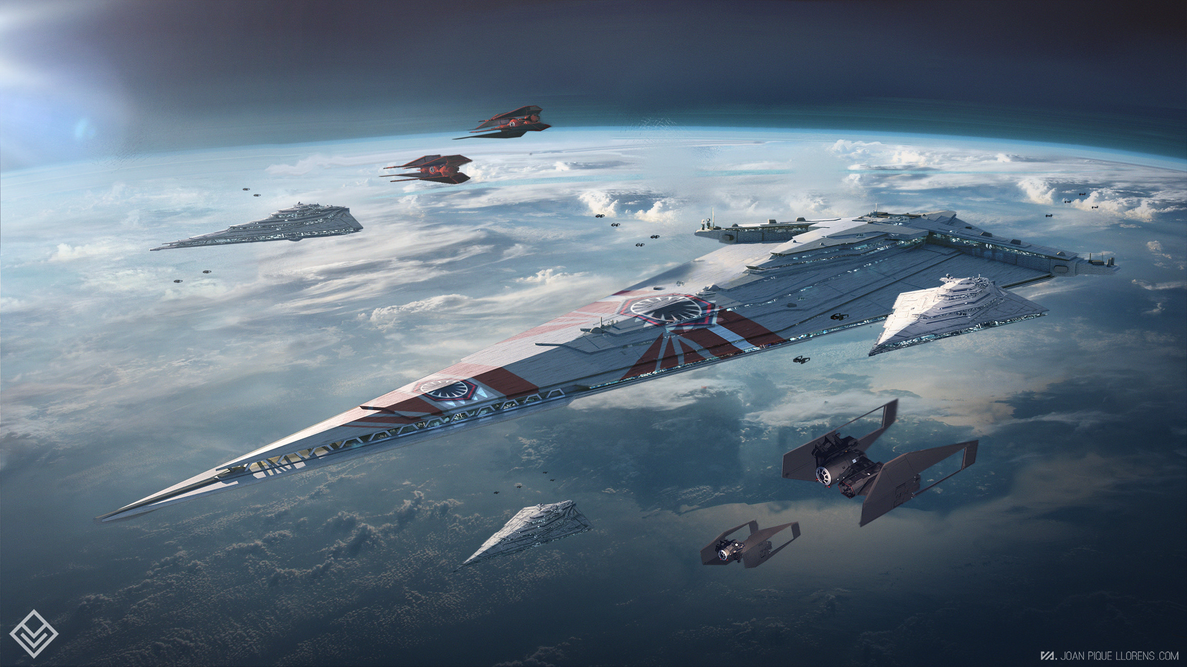 Epic Star Wars Sci-Fi Fleet HD Wallpaper by Joan Piqué Llorens