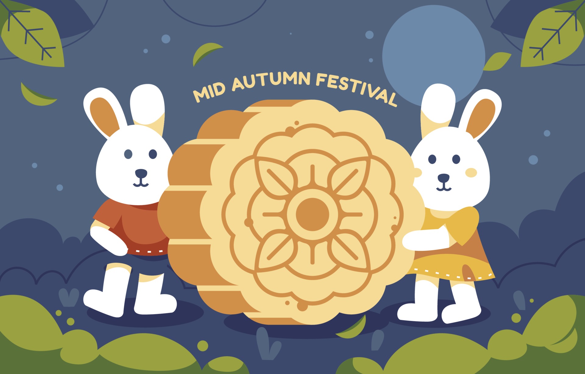 Download Moon Festival Holiday Mid-Autumn Festival HD Wallpaper