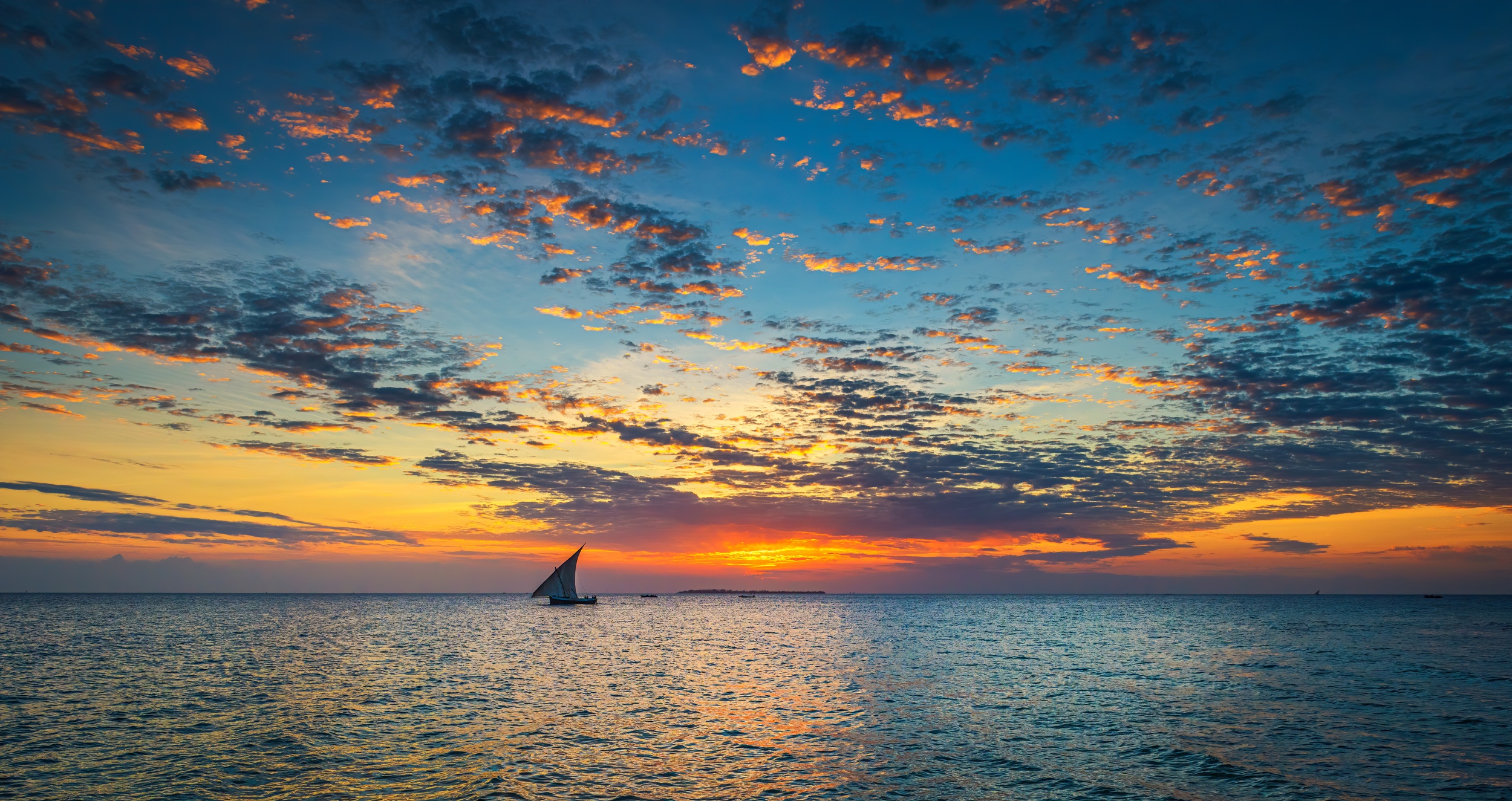 Download Ocean Sunset Vehicle Boat HD Wallpaper by Martin Kühn