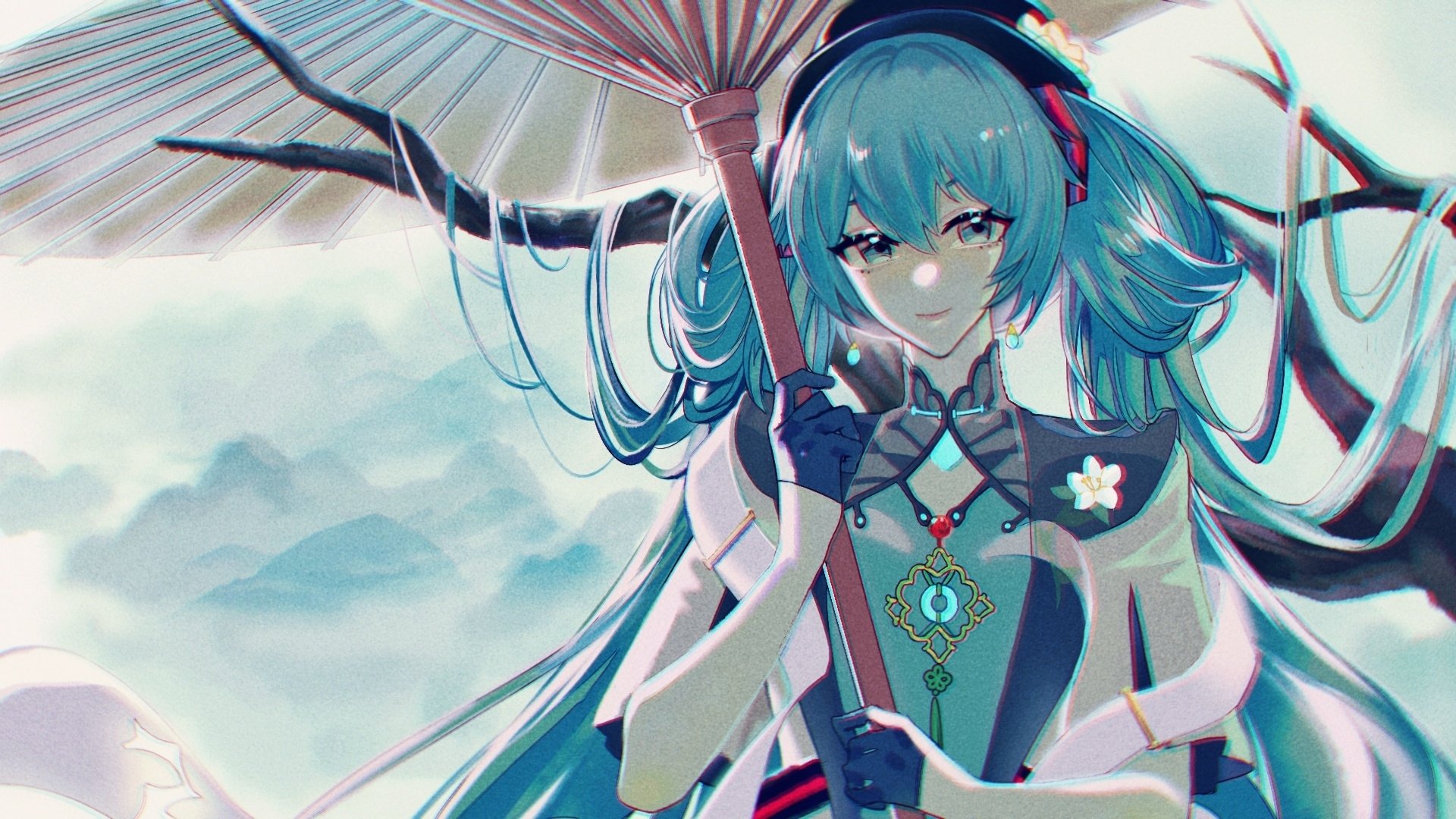 Download Blue Hair Hatsune Miku Anime Vocaloid HD Wallpaper | 1920x1080 ...