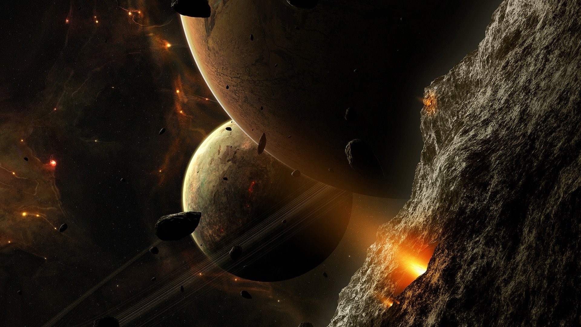 Sci Fi Planets HD Wallpaper
