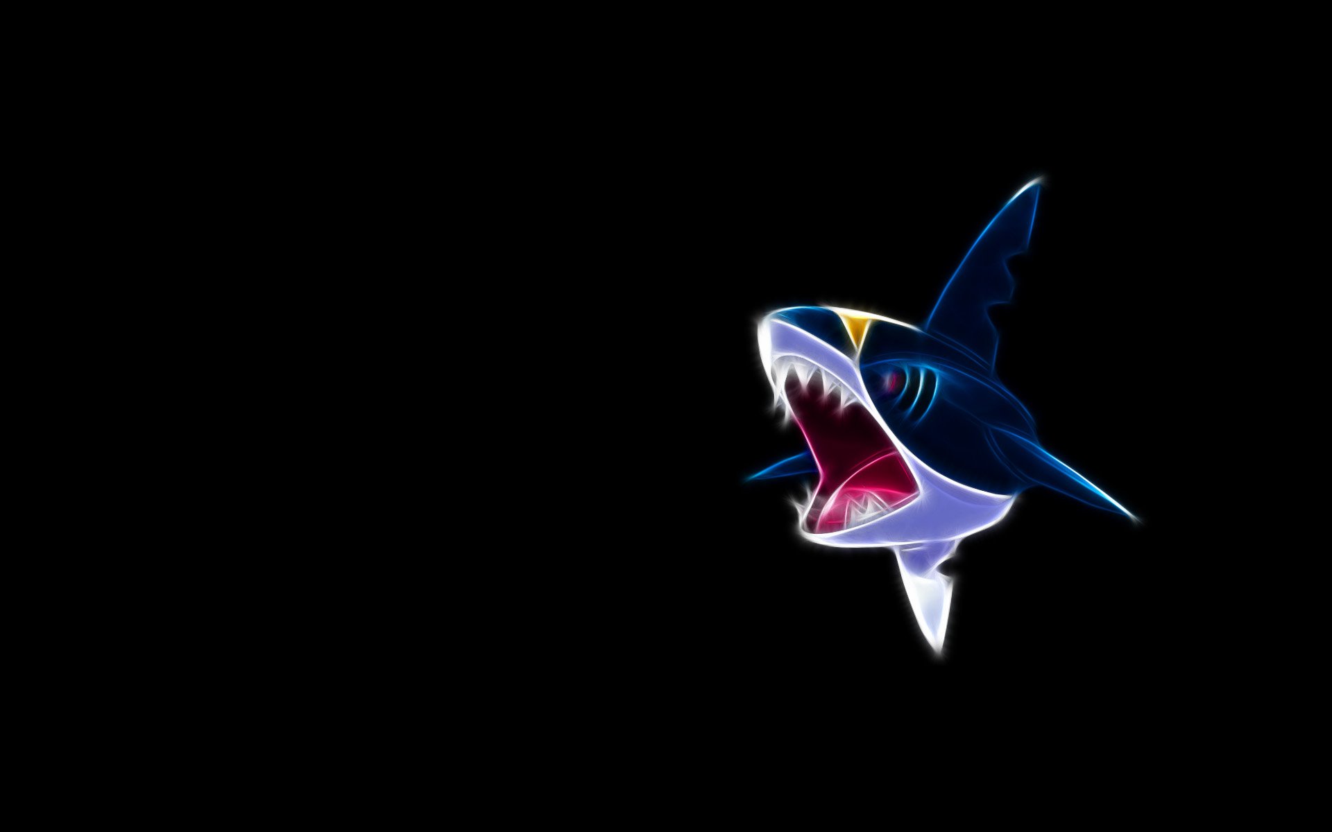 HD Anime Pokemon Wallpaper: Fierce Sharpedo in Neon Glow | 1920x1200 ...