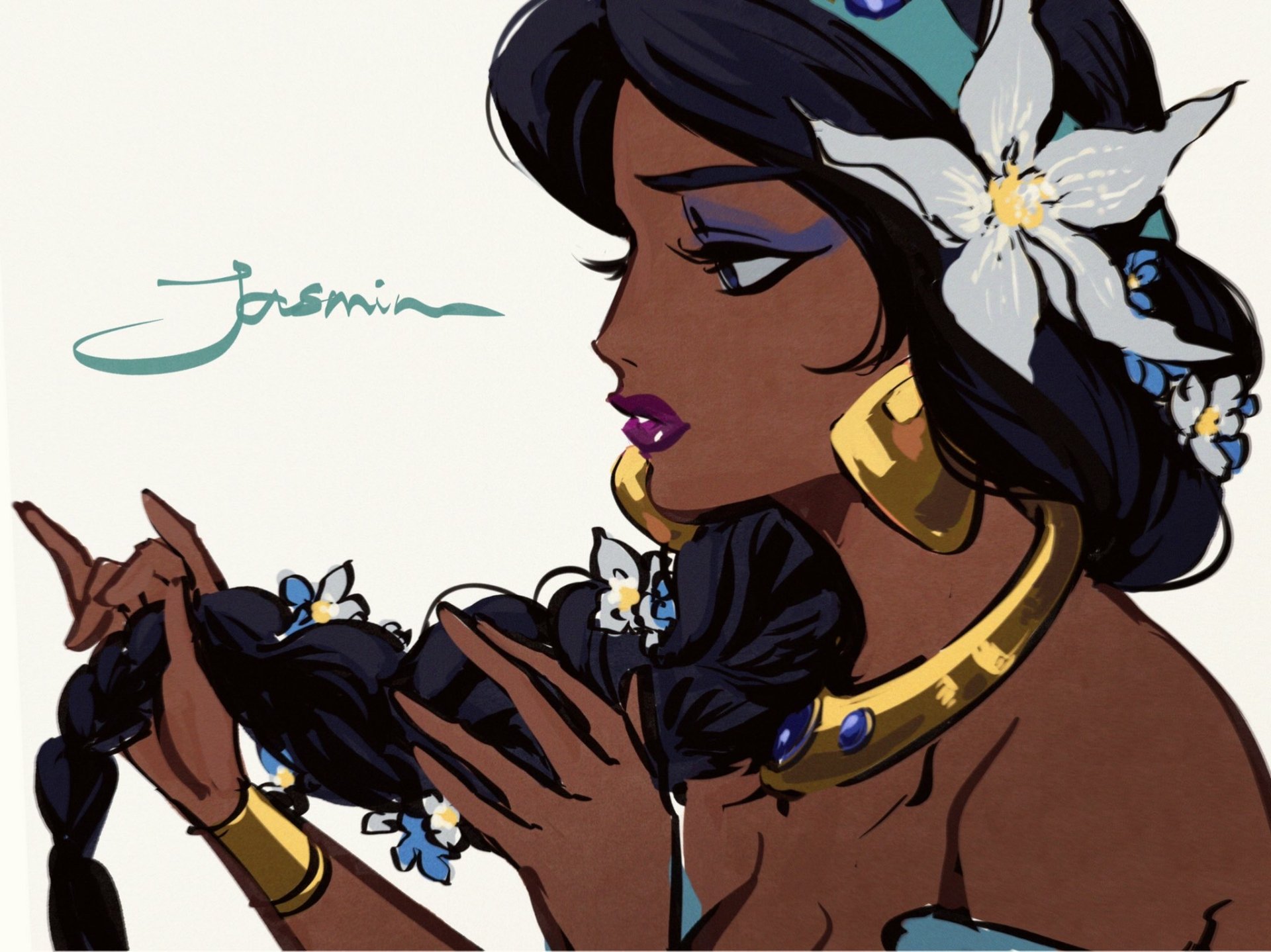 Download Princess Jasmine Movie Aladdin (1992) HD Wallpaper by Gori Matsu