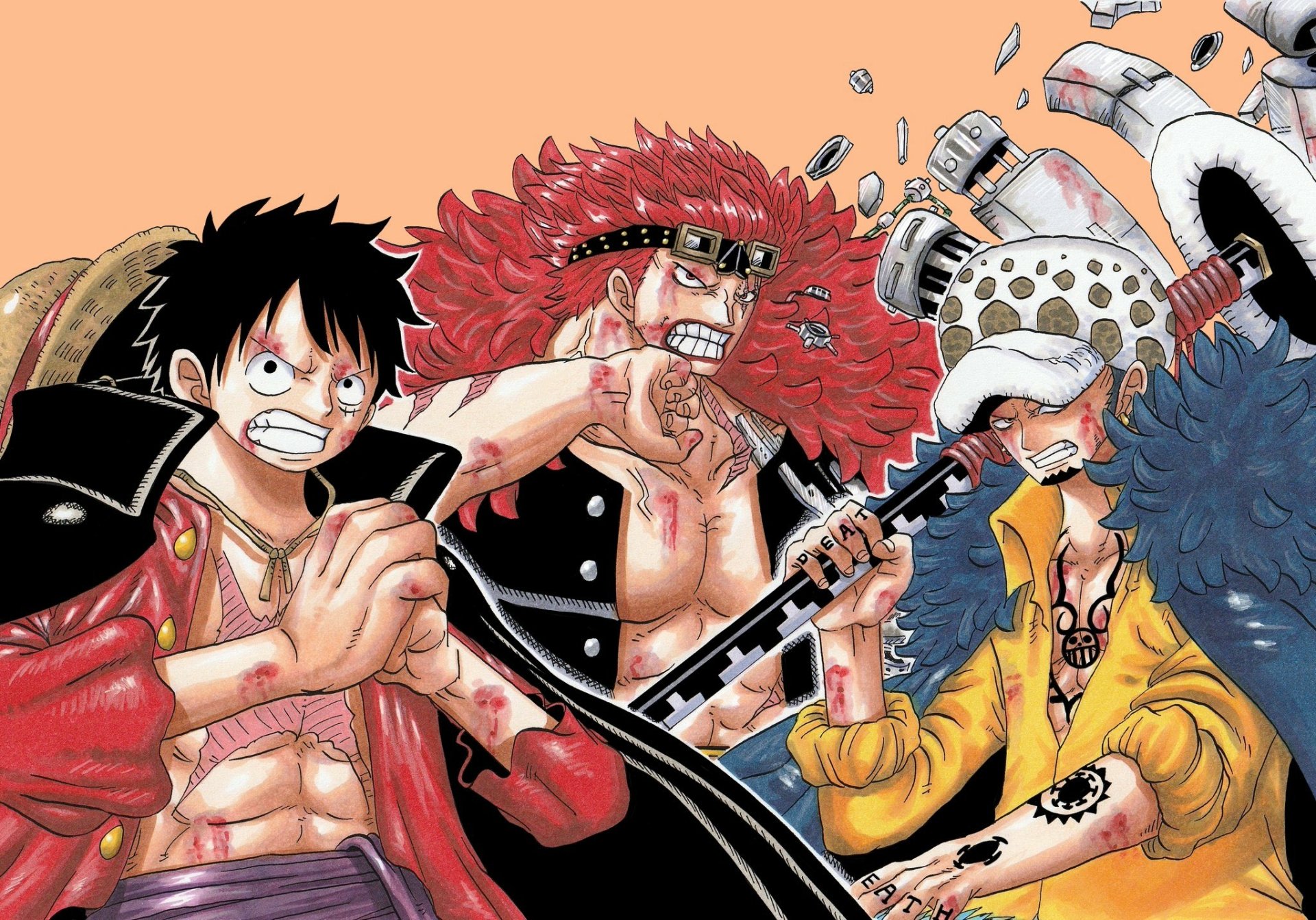 Download Trafalgar Law Eustass Kid Monkey D. Luffy Anime One Piece HD ...