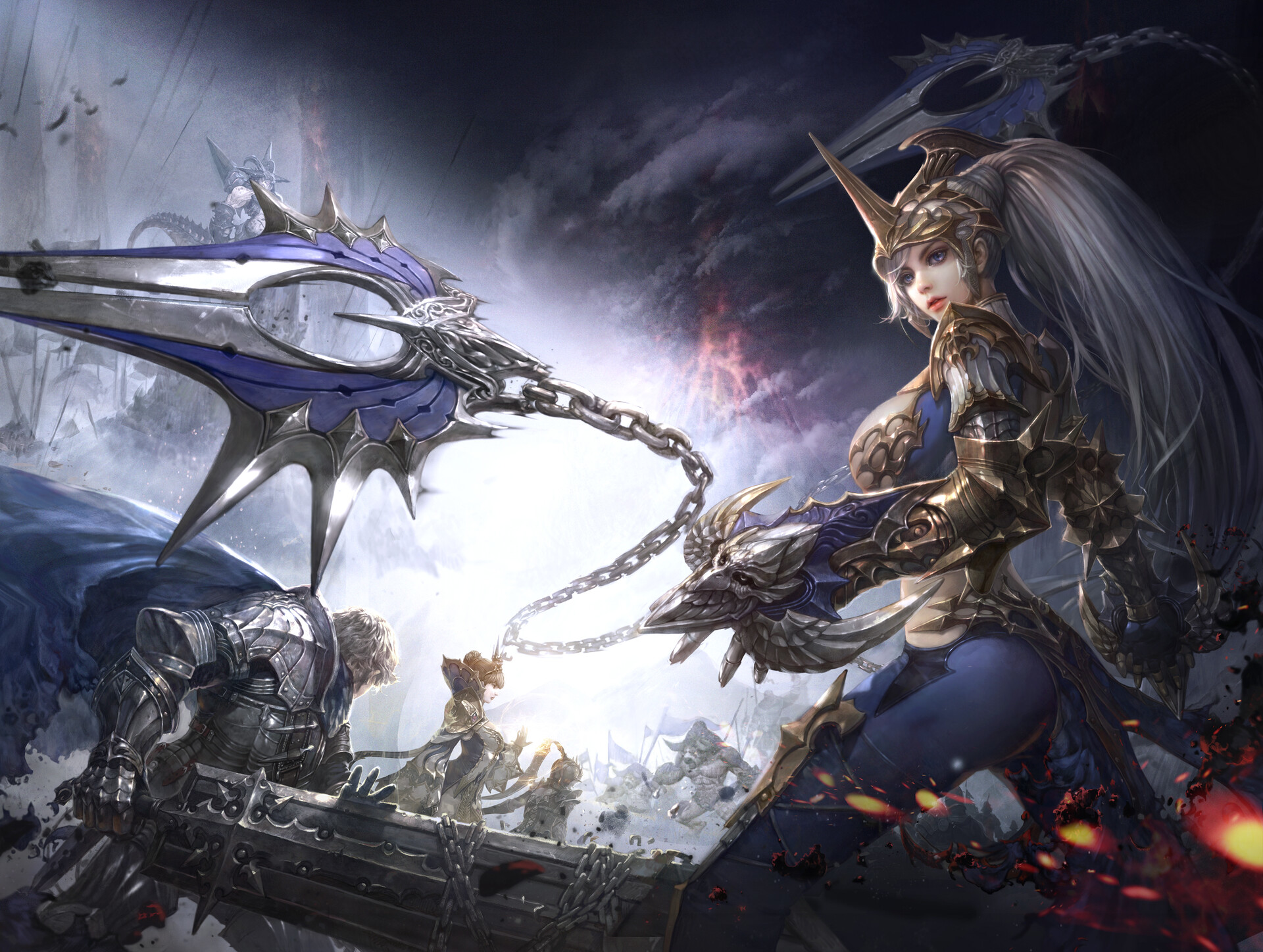 Download Fantasy Battle HD Wallpaper by Hyeyoung Kim | 1920x1448 ...