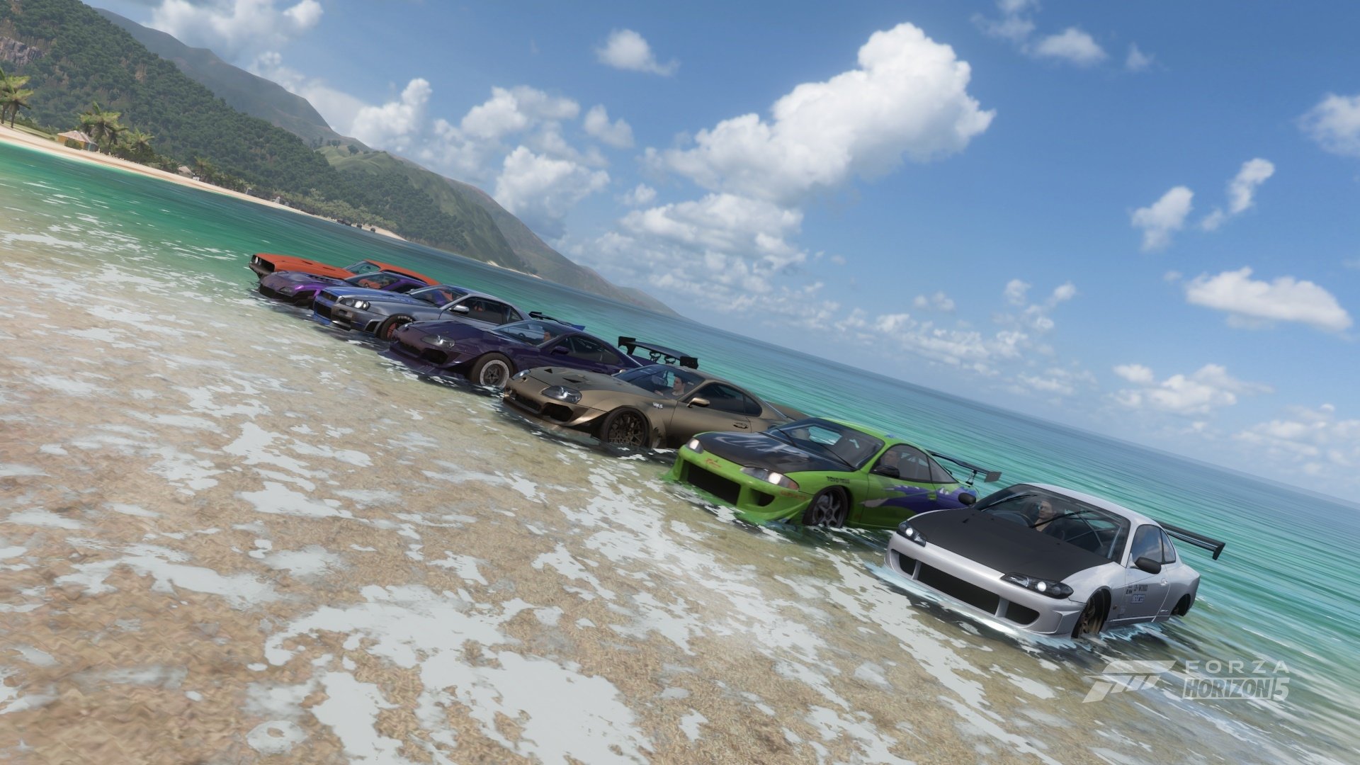 Forza Horizon 5 HD Wallpaper: Epic Beachside Car Showcase by S4UC1D4