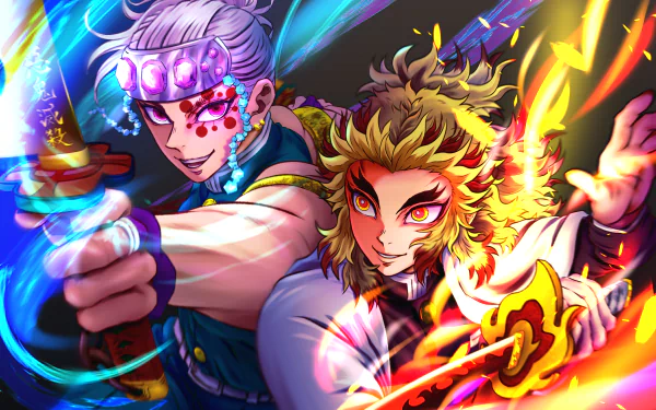 Tengen Uzui in Action - Demon Slayer HD Wallpaper by Callarin