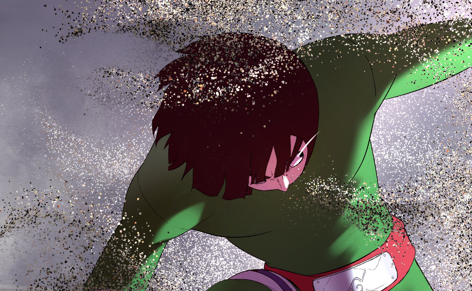 Rock Lee — Naruto 2K Quad HD Wallpaper: Youthful Fist by しう