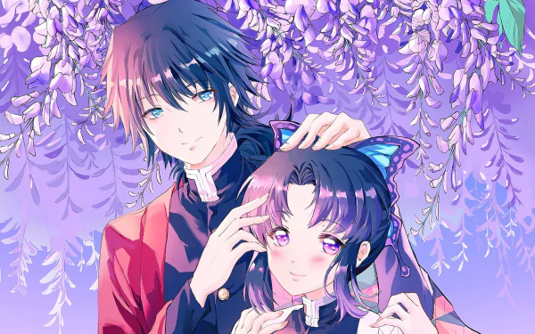 Giyuu and Shinobu: Demon Slayer HD Wallpaper by A_maru