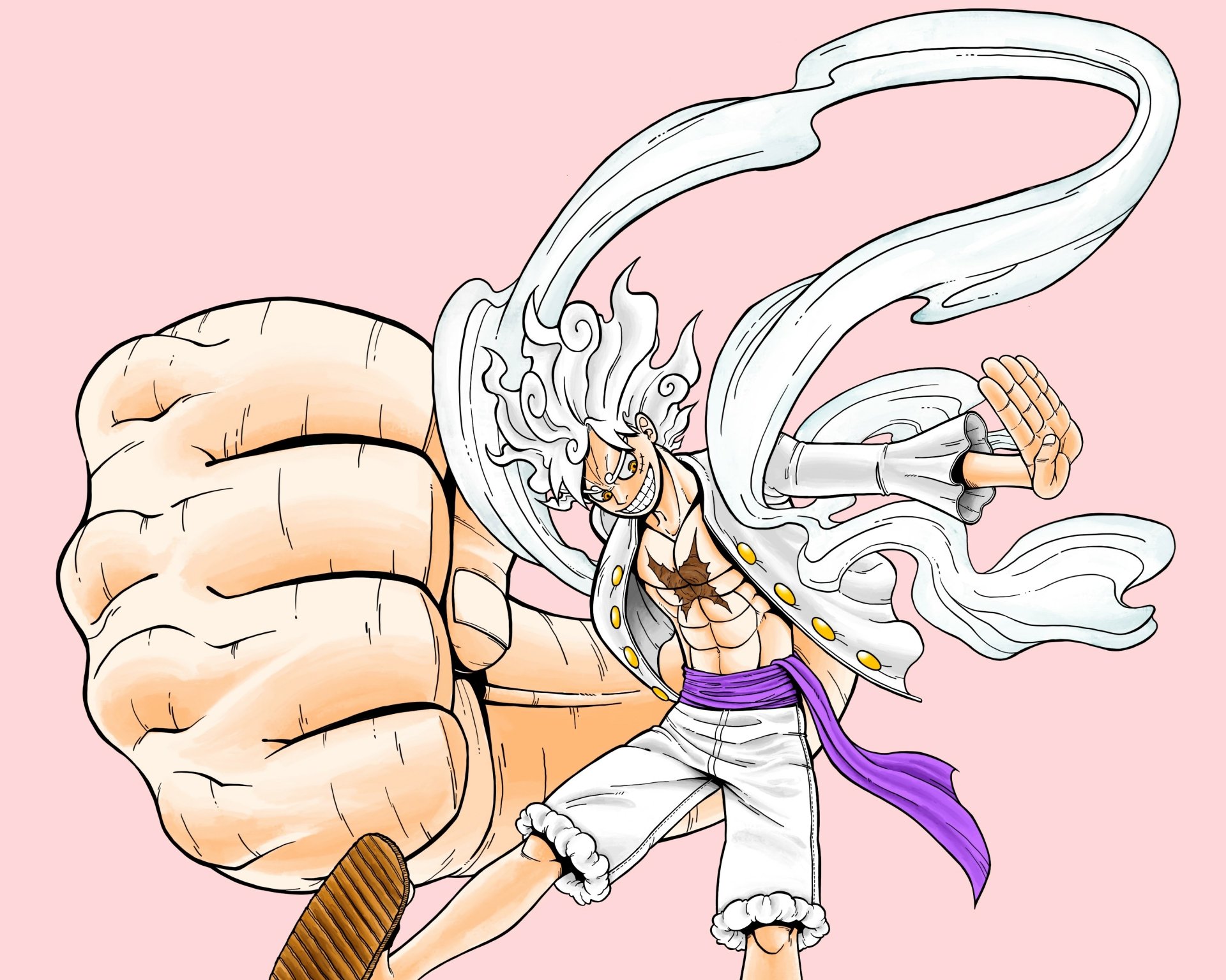 Download Monkey D. Luffy Gear 5 (One Piece) Anime One Piece HD Wallpaper