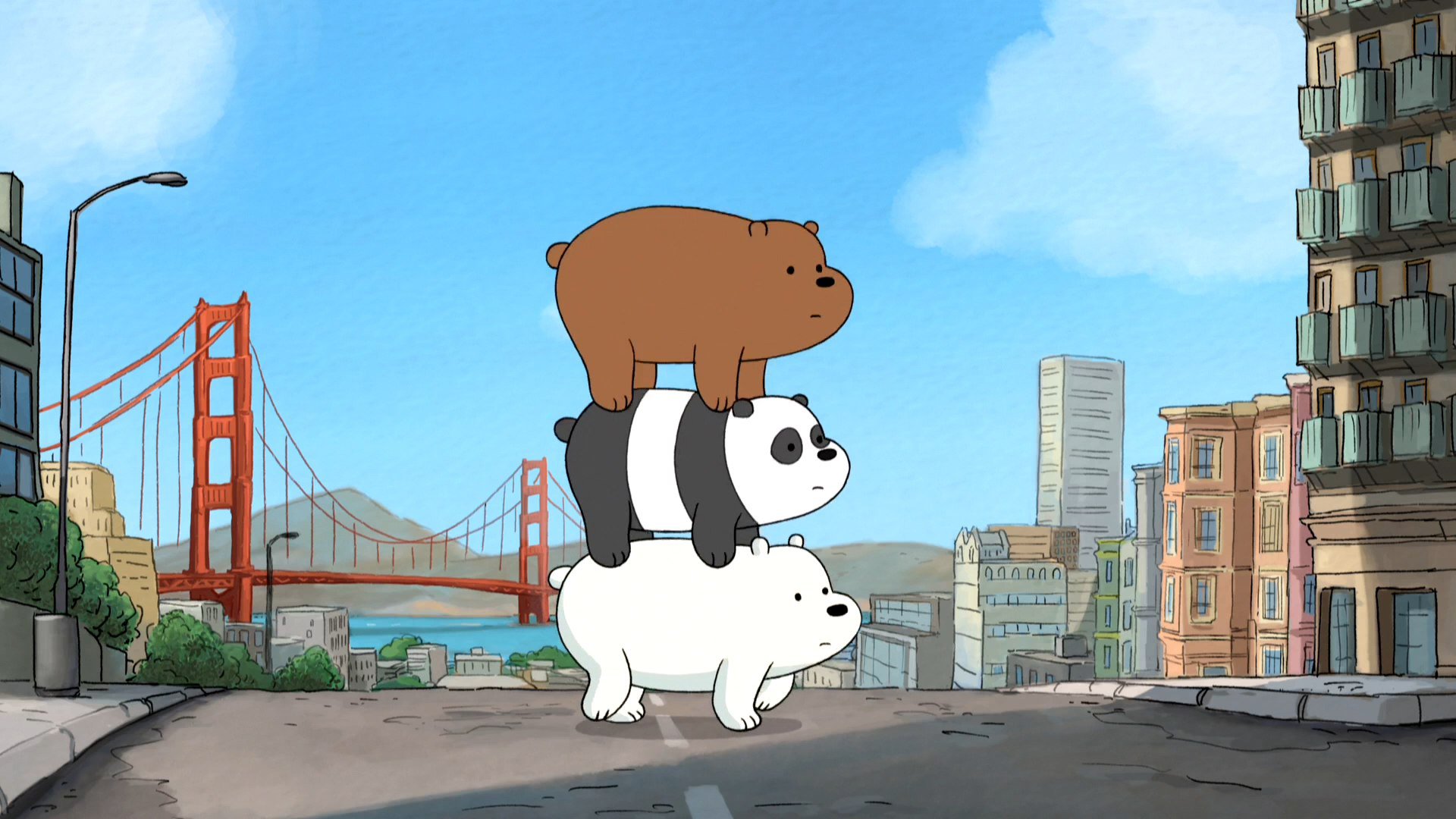 We Bare Bears — Trio Stack HD Wallpaper (San Francisco)