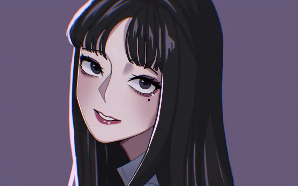 Tomie Anime HD Wallpaper: Enigmatic Elegance in Darkness by Junji Ito