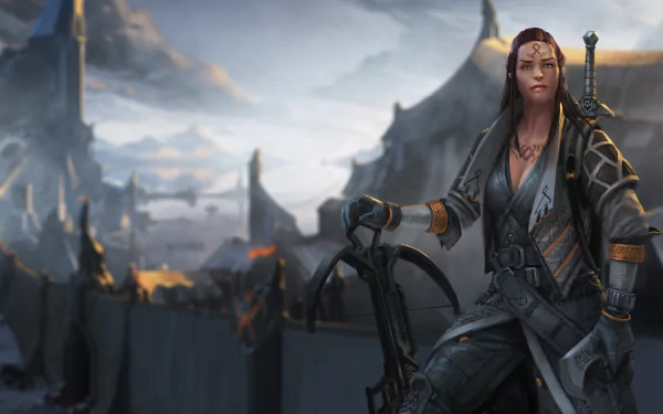 Vayne Crossbow HD Wallpaper - League of Legends by Chengwei Pan