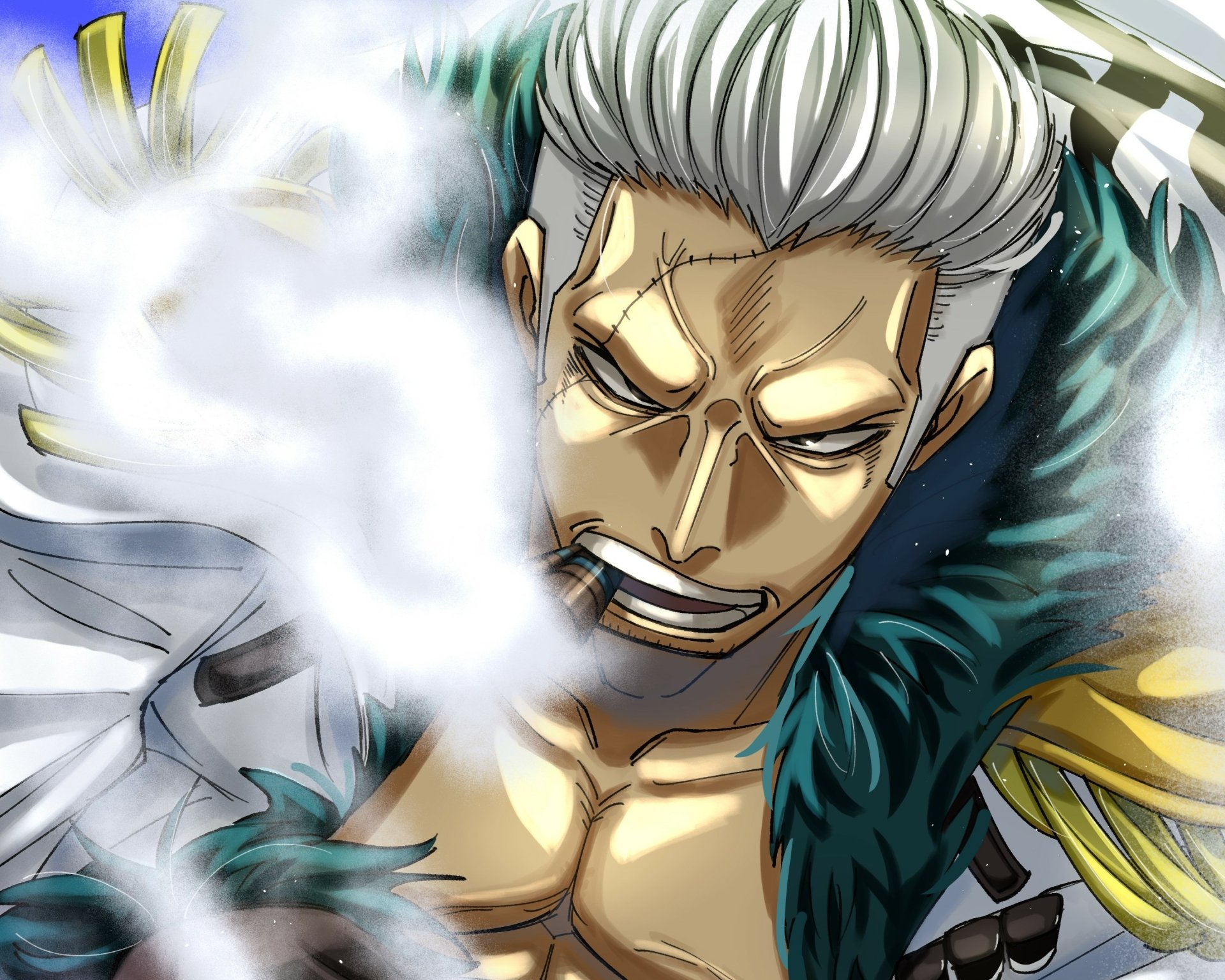 Download Smoker (One Piece) Anime One Piece HD Wallpaper by ひめあろ