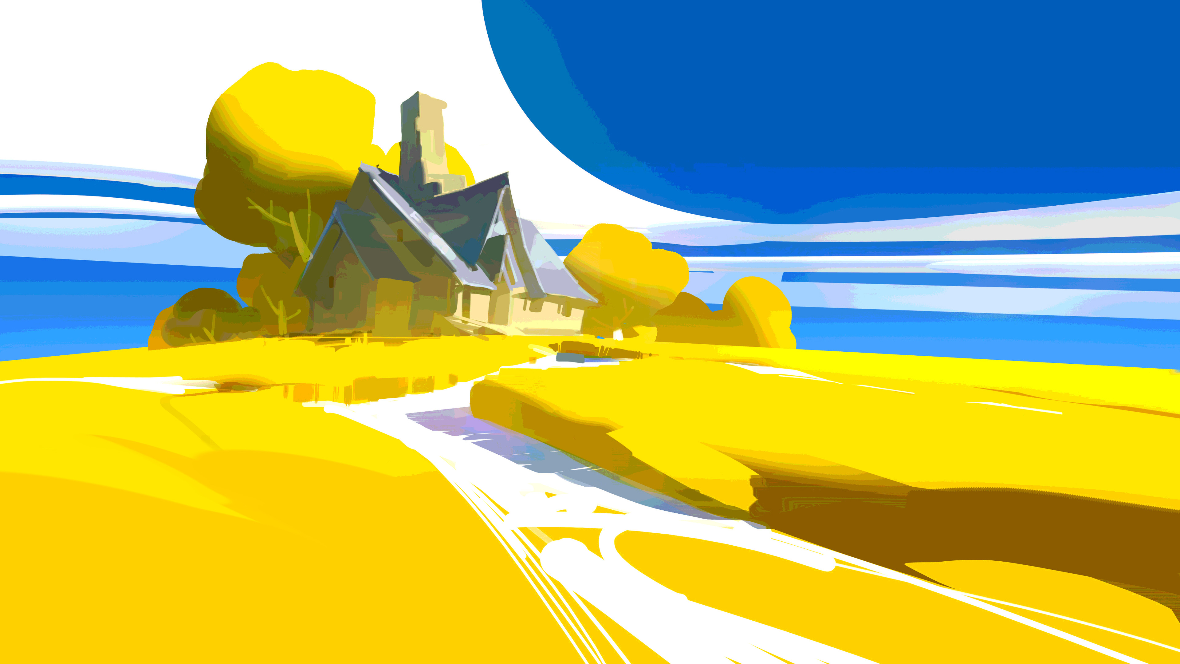 Download Artistic House 4k Ultra HD Wallpaper