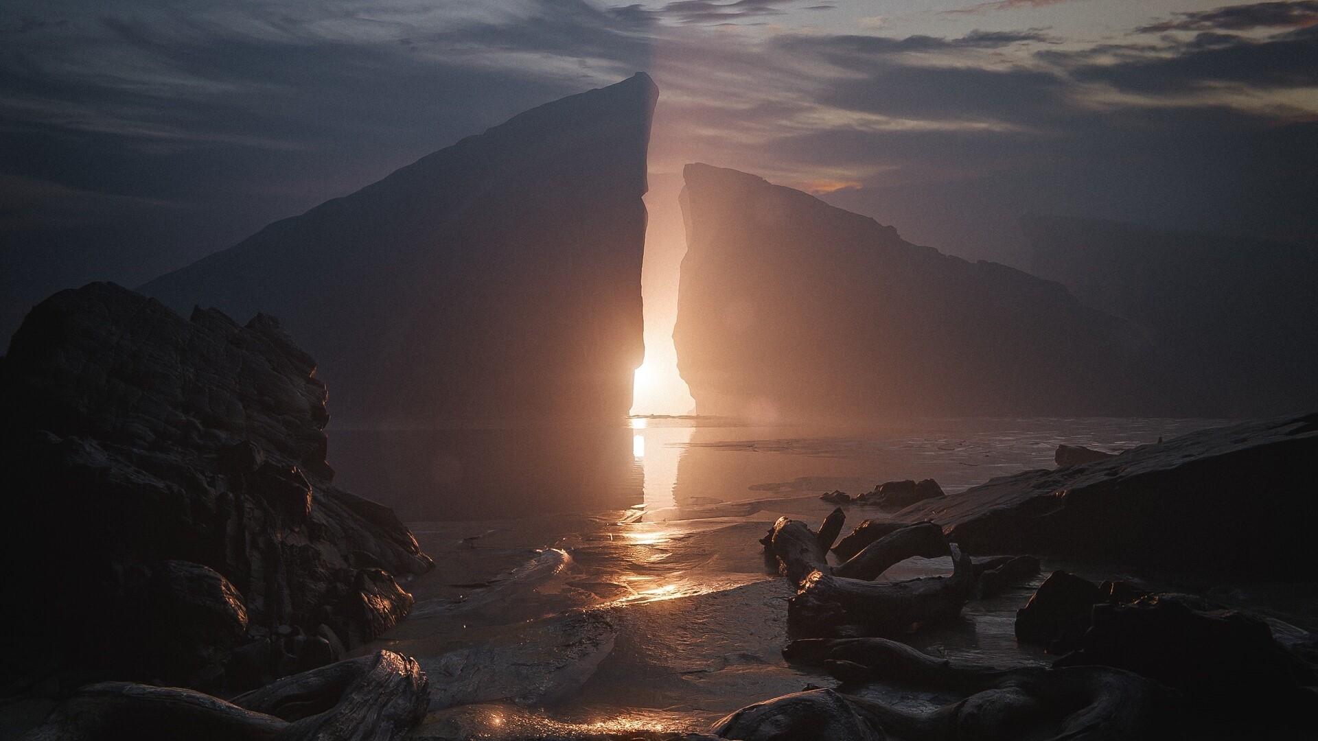 Download Fantasy Sunset HD Wallpaper by Max Hay