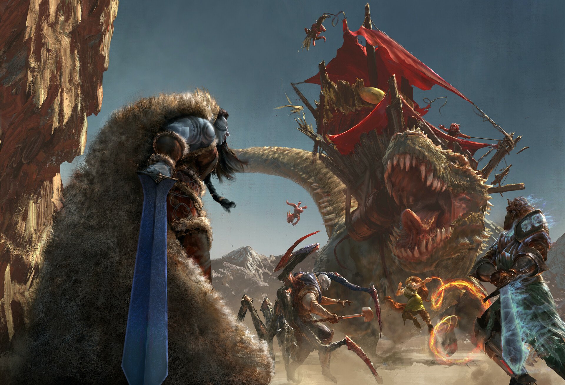 Download Fantasy Battle HD Wallpaper by Campbell White