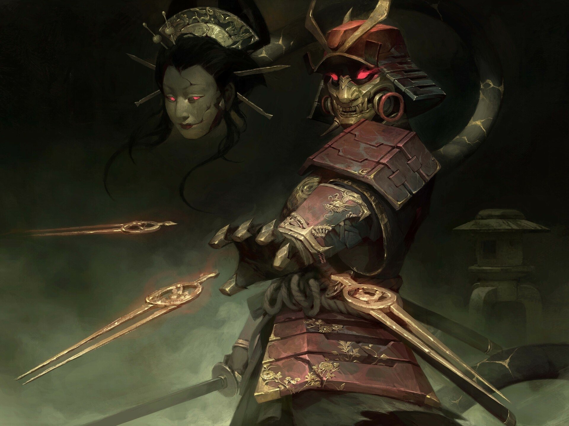 Download Samurai Man Made Magic: The Gathering HD Wallpaper by Betty Jiang