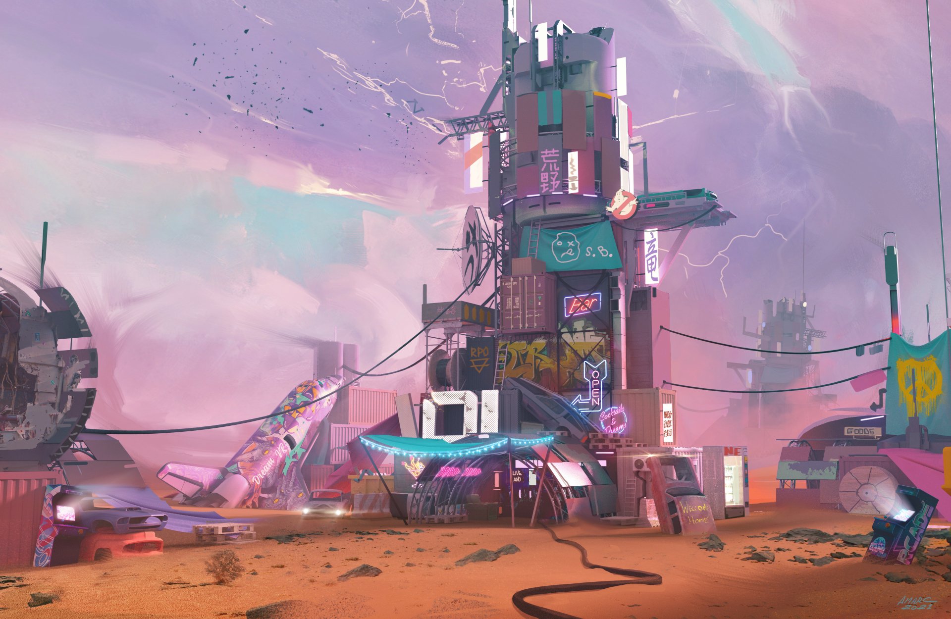 Download Sci Fi Building 4k Ultra HD Wallpaper by Adrian Marc