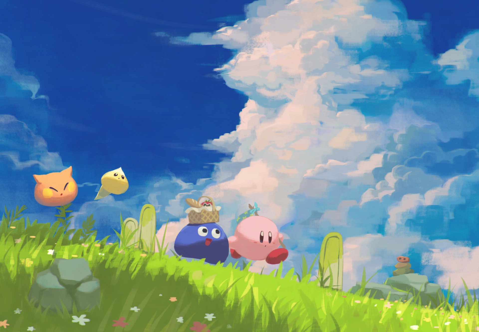 Kirby’s Dreamland Adventure - HD Video Game Wallpaper by すびかか