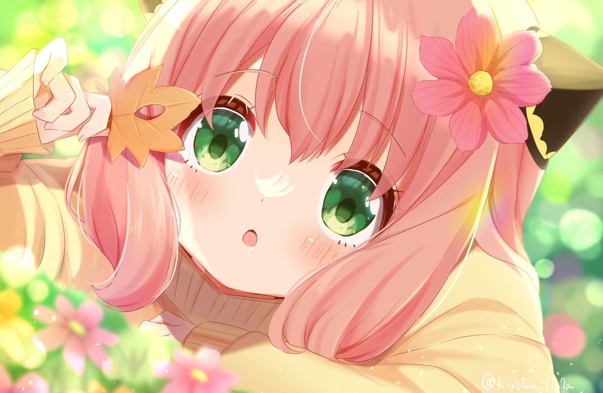 Anya Forger HD Wallpaper – Vibrant Spy x Family Anime Charm by きよ蔵