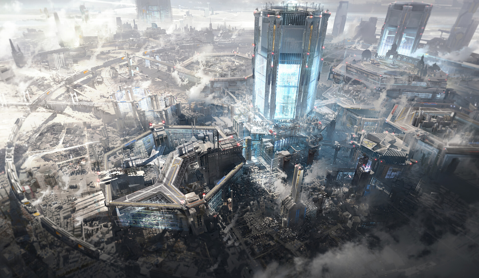 Download Sci Fi City Sci Fi City HD Wallpaper by Ying Yi