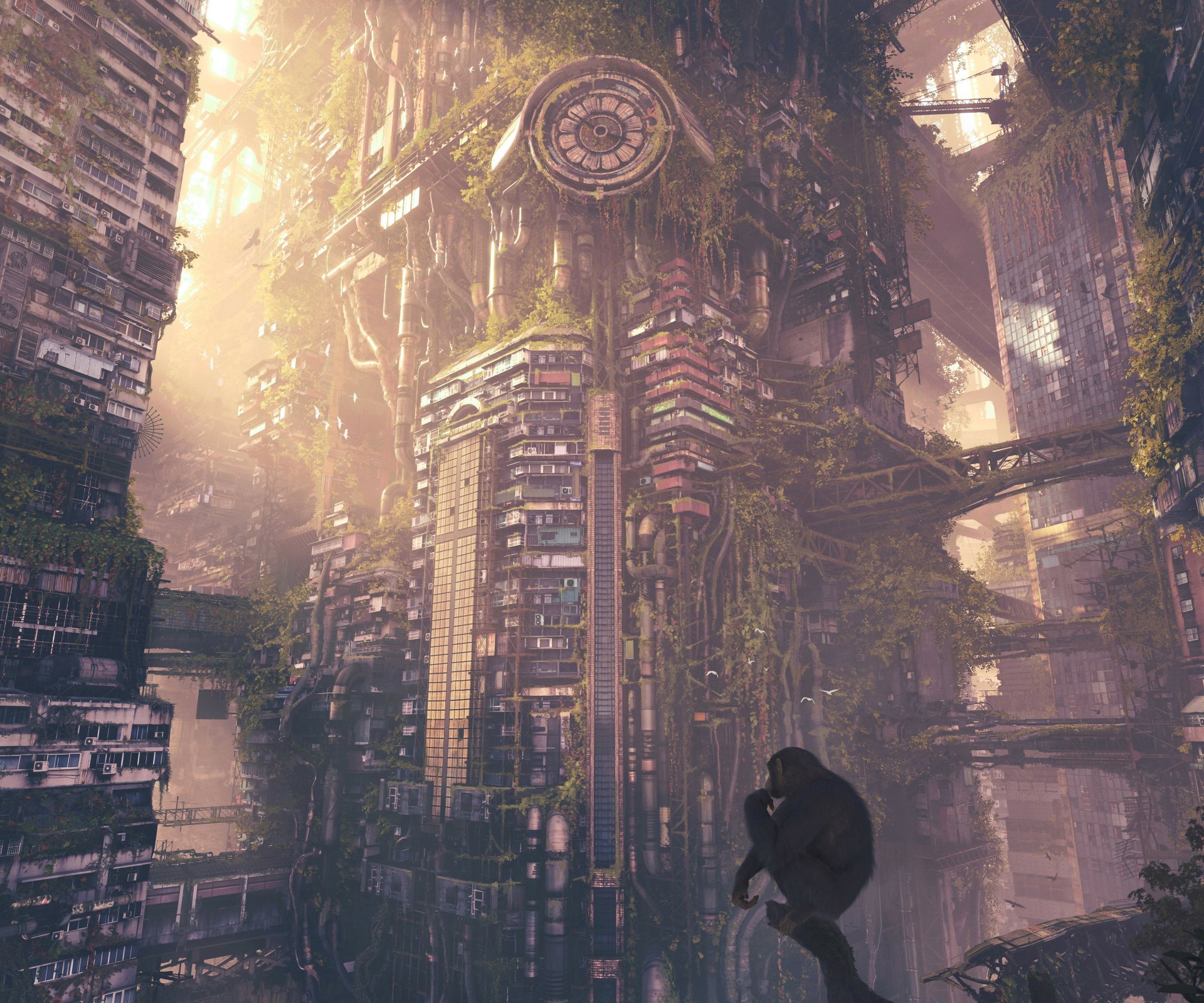 4K Ultra HD Sci-Fi Post-Apocalyptic Cityscape by Daniel Liang