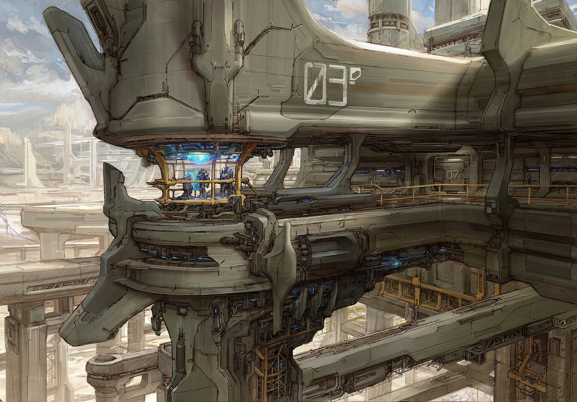 Futuristic Sci-Fi Structure HD Wallpaper by Won Jun Tae