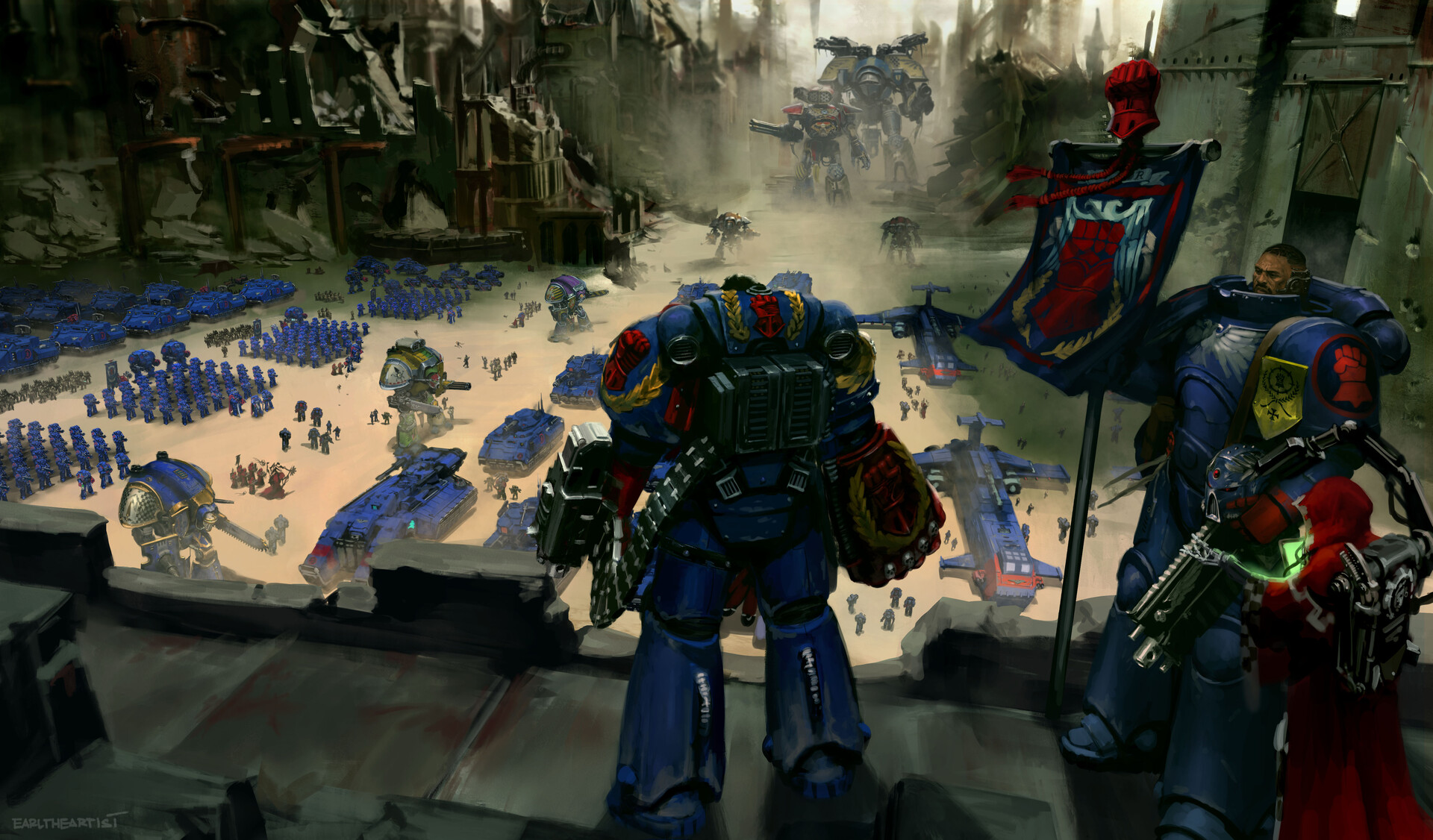 Warhammer 40K HD: Epic Tactical Battlefield Wallpaper | 1920x1126 ...